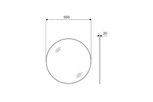 LUSTRO OKRĄGŁE VIRRO 60CM BIAŁY MAT Excellent DOEX.VI060.WH ...